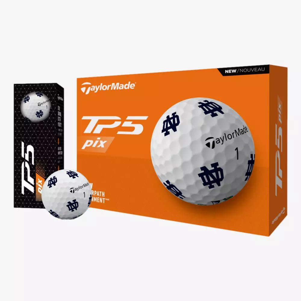 Notre Dame TP5 Golf Balls| TaylorMade – Black Square Golf